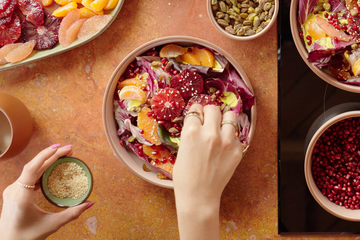 Crunchy Citrus & Chicories with Turmeric Tahini Dressing–Our Place
